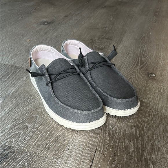 Hey Dude | Shoes | Hey Dude Gray And White Casual Loafers | Poshmark